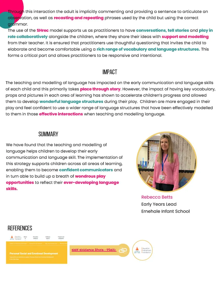 Blog For School Nursery Settings - Teaching and Modelling Language at ...