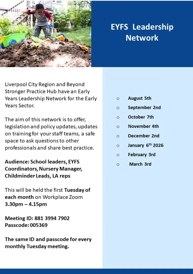 EYFS Leadership Network | Stronger Practice Hubs
