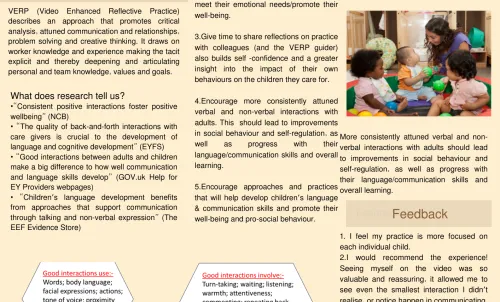 Sharing evidence-informed best practice to support early years ...